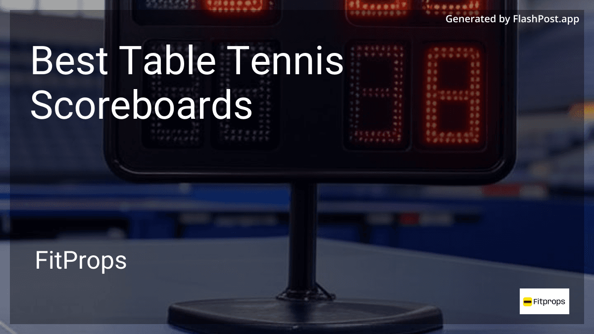 8 Best Table Tennis Scoreboards in December 2025