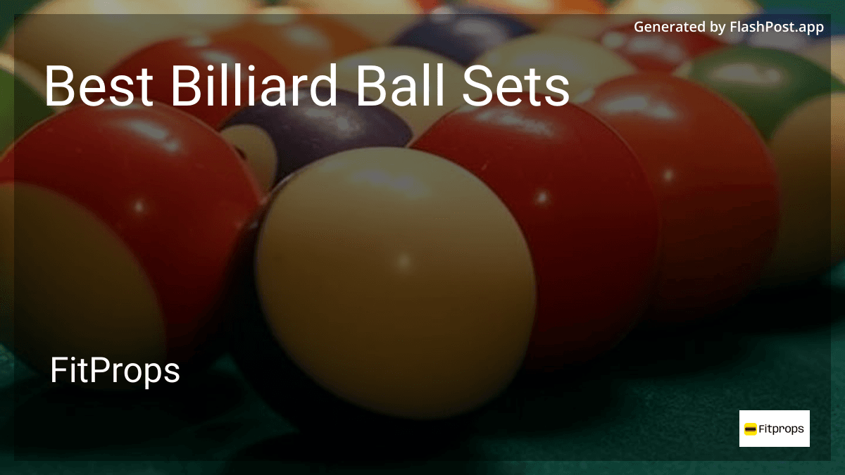 10 Best Billiard Ball Sets in December 2025